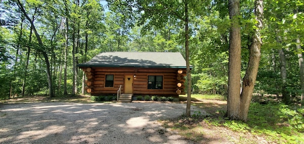 Stagecoach Inn Log Cabin 10 Acres Wooded Setting - Honor, MI