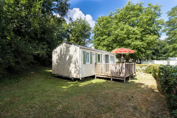 Mobile Home 'Le Chataignier' Avec Piscine Partagée, Terrasse Privée Et Jardin Privé - Castelnaud-la-Chapelle