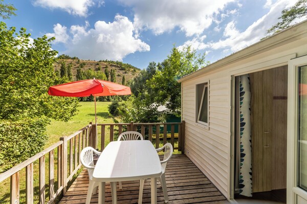 Mobile Home 'Le Tilleul' Avec Piscine Partagée, Terrasse Privée Et Jardin Privé - Castelnaud-la-Chapelle