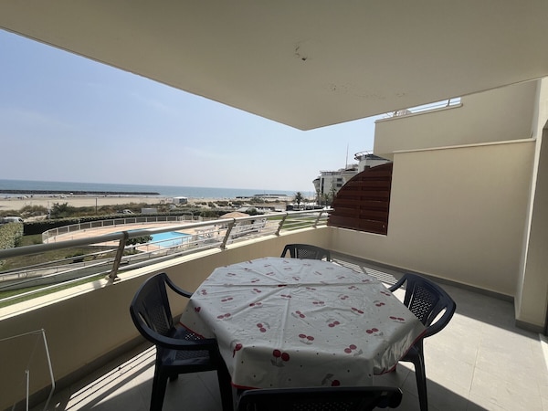 Appartement 4 Pers Au Bord De Mer Avec Accès Piscine - Plage du Grau d'Agde