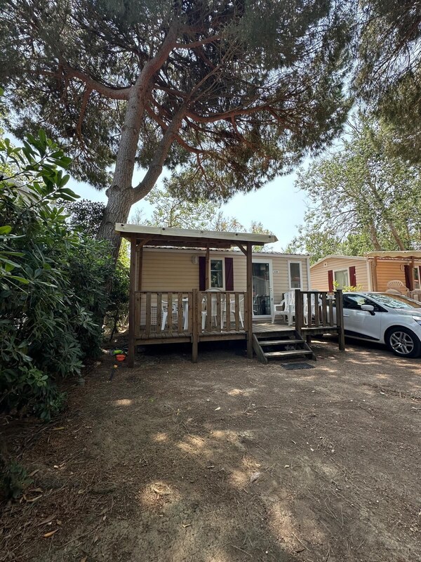Mobil Home 4p Sous Les Pins 4* Camping - Saint-Laurent-de-la-Salanque