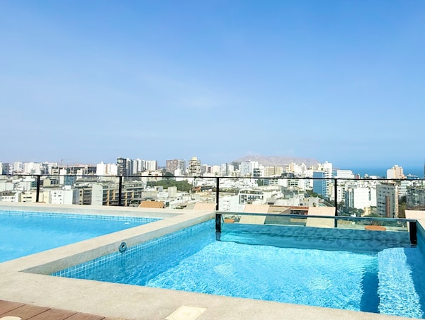 Modern Apt 1br, Queen Bed, Fast Wifi, Pool & Gym - Lima