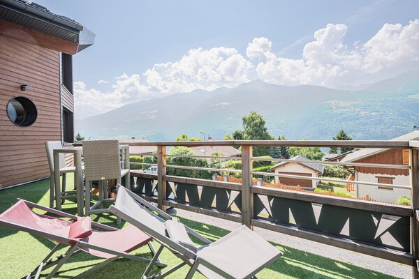 Appartement 'La Côte D'aime 44m2' Avec Vue Sur La Montagne, Terrasse Partagée Et Wi-fi - La Plagne