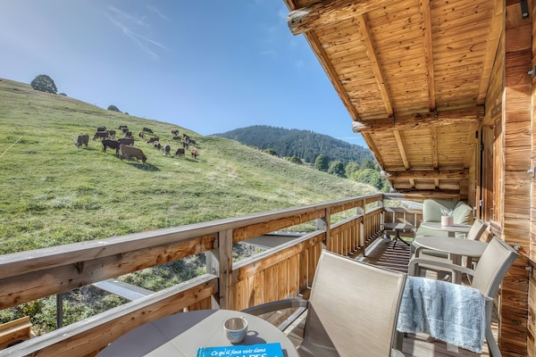 Apartment 'Letale' With Mountain View, Balcony And Wi-fi - La Clusaz
