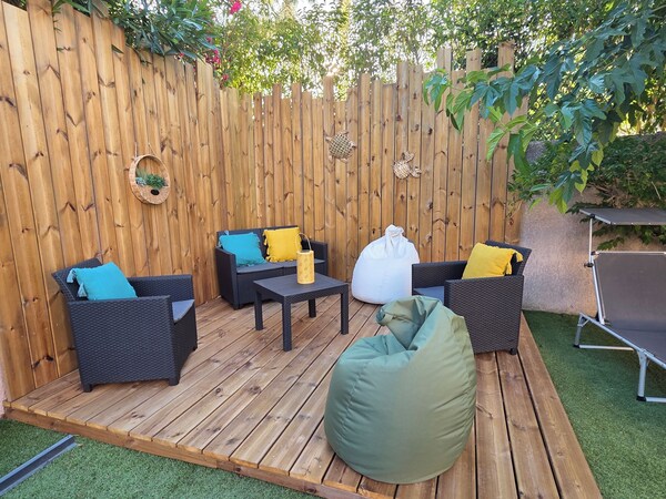 Bleu Lavandin House, Garden, Relaxation Areas.  6 Minutes Walk From The Beach - Vias