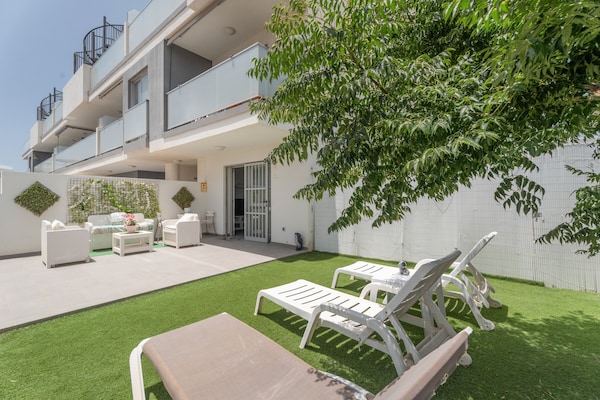 Vacances 'Divino En Playa' Avec Vue Sur La Mer, Piscine Partagée Et Wi-fi - El Médano