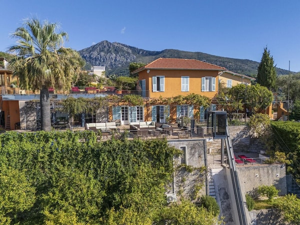 Menton - Villa Piscine Vue Mer, Suites Privées - Menton