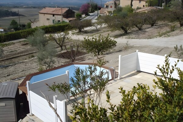 Maison "Les Romarins" Avec Vue Sur Les Montagnes, Piscine Privée Et Wi-fi - Vaucluse