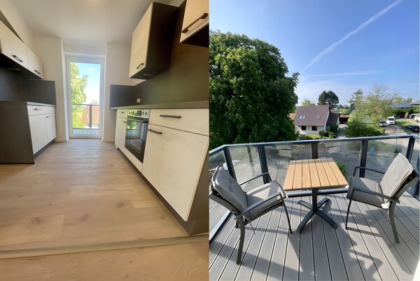 Appartement "Panoramablick" Avec Vue Sur Mer, Balcon Et Wi-fi - Stralsund