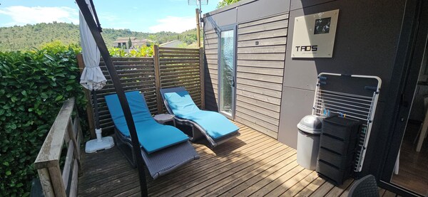 Mobilehome Taos Climatisé 4 à 6 Personnes En Sud Ardeche, Camping 4 éToiles - Les Vans