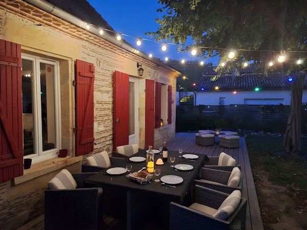 Maison De Caractère Avec Jardin, Vue Imprenable Sur La Dordogne - Sainte-Foy-la-Grande