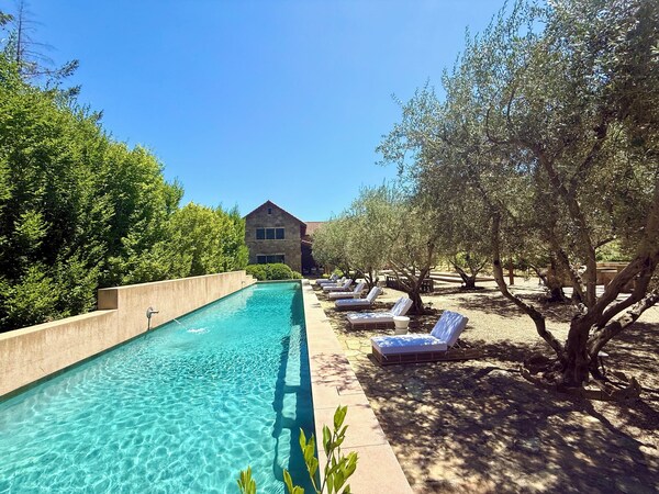 Napa Stone Mansion- Amazing Views, Pool, Vineyard, 38 Acres, Pond, Guest House - Napa Valley, CA