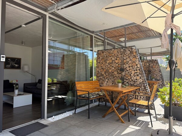 See Und Mehr Apartment 1  Modernes Apartment Mit üBerdachter Terrasse Am See - Stetten