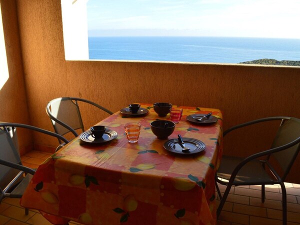 Studio Cabine Banyuls 4 Pers, Vue Mer, Parking, Wifi - Collioure