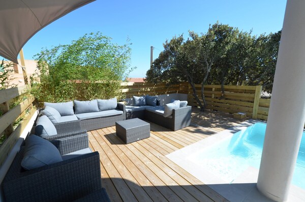 Calvi, Magnifique Villa Contemporaine Vue Mer Avec Piscine Chauffee - Calvi
