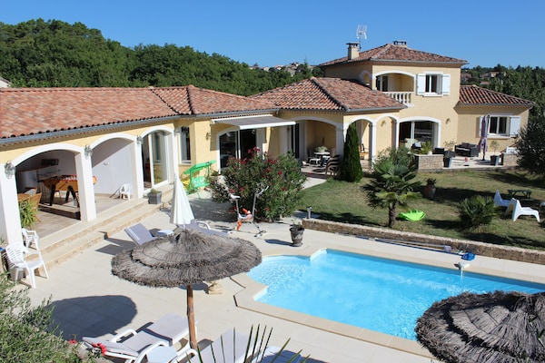 Sud Ard Luxus Villa Swimmingpool Und Private Spa Wifi - Ardèche