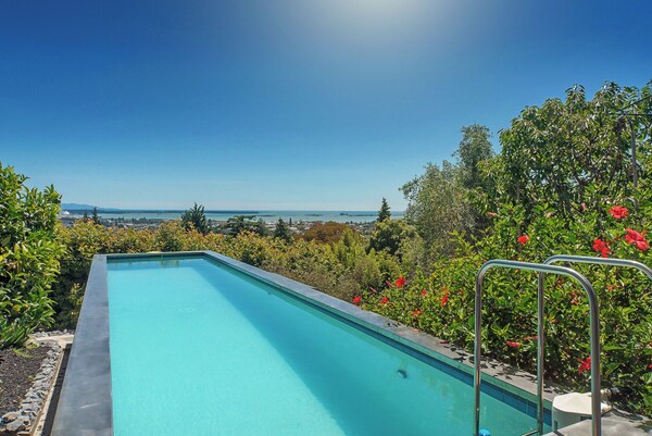 Pohutukawa House - Modern Home With Swimming Pool And Stunning Panoramic Views - New Zealand