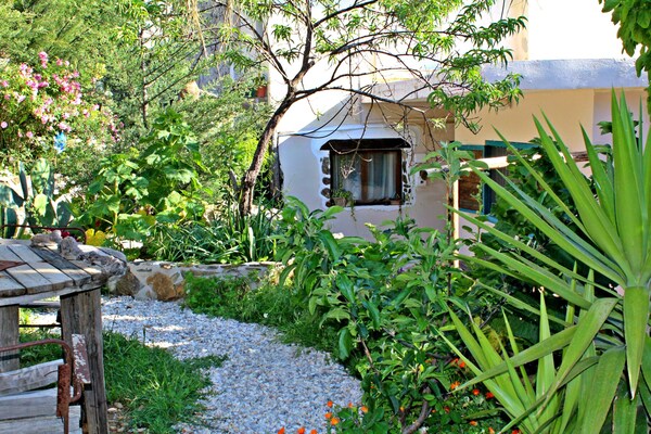Traditional Stone Cottage House In Green Landscape - Sougia