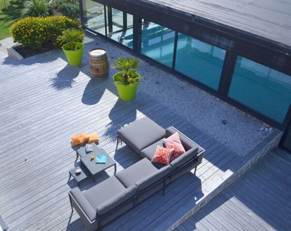 Duplex Sièck ⭐️⭐️⭐️⭐️ Avec Piscine Belle Vue Mer  A 150 M Plage De Sable - Cléder
