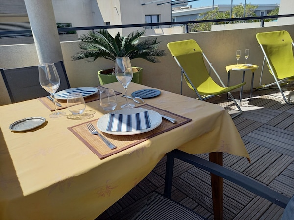 Ideally Located Apartment, 200m From Sarail Beach, Left Bank. - Palavas-les-Flots