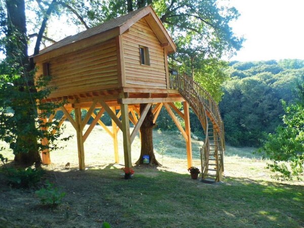 Cabaña De Madera-de Lujo-bañera De Hidromasaje-vista Al Campo-gîtes De France - Pirineos