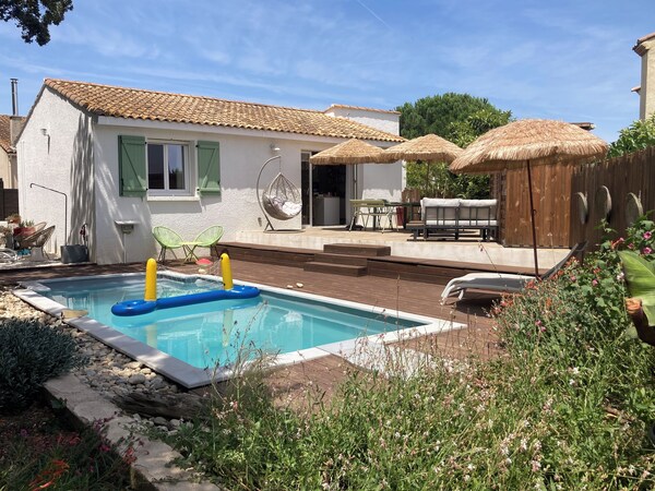 Villa Tt Comfort Exceptional View Pinewood Clim Swimming Pool Near Beach/montpellier - Lattes