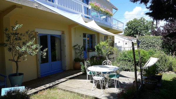 Rez De Maison Avec Jardin Arboré Privatif à 1 Km De La Plage - Le Pouliguen
