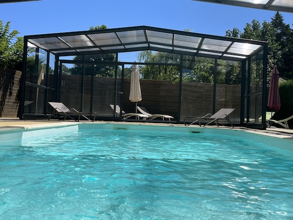 Locationsudlandes, Duplex Spacieux,calme, Plein Sud, Piscine Chauffée Couverte - Messanges