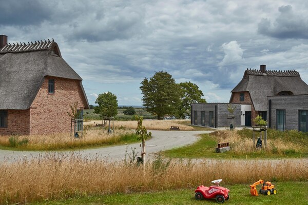 Malerhaus Leuchtturm, The Thatched-roof Semi-detached House For 4-5 People & Beautiful Wildwie - Hasselberg