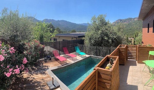 Villa Neuve ,Piscine, Vue Exceptionnelle,  Plage 10mn Et Piscines Naturelles 5mn - Sainte-Lucie de Porto-Vecchio