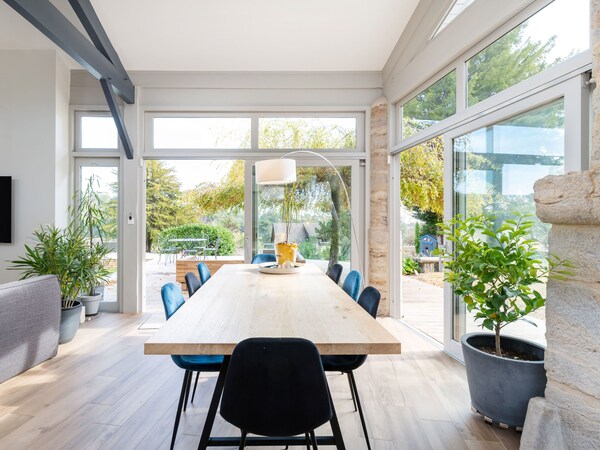Les Pierres Sèches - Maison Avec Piscine Vue Dégagée à Proximité Du Village - Écully