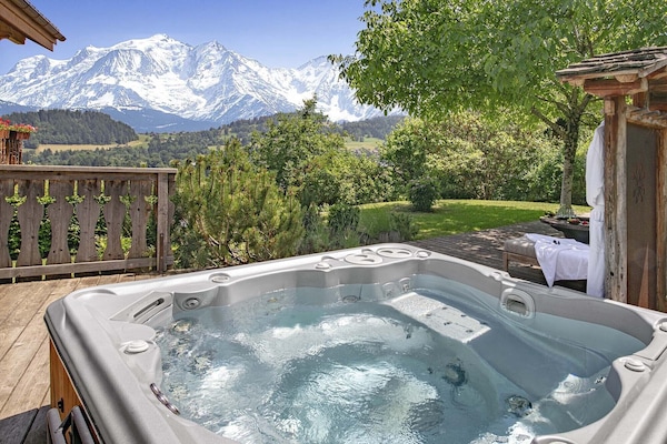 Exceptional Chalet Facing Mont Blanc For 10 People - Combloux