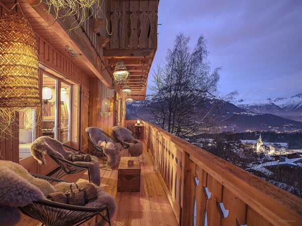 Exceptional Chalet Facing Mont Blanc For 10 People - Sallanches