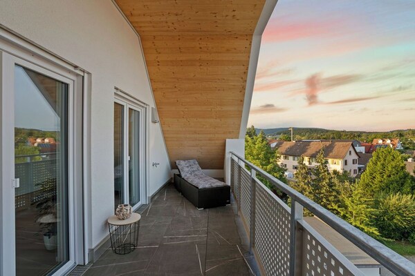 Penthouse-wohnung, 160 Qm, 2 Schlafzimmer, Max. 8 Personen - Heiligenberg